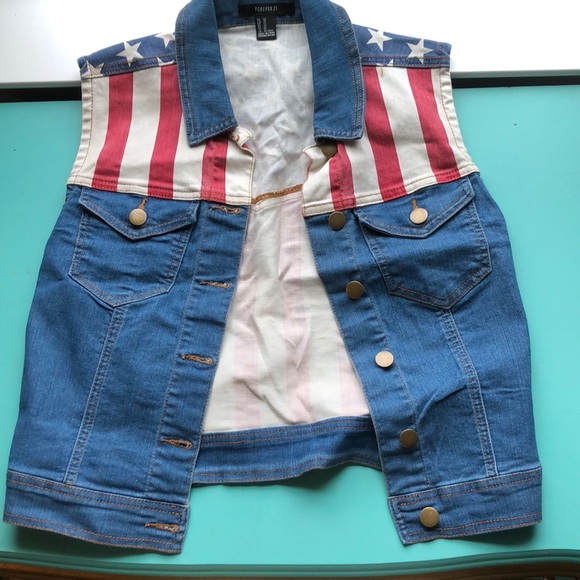 Forever 21 | Tops | American Flag Vest | Poshmark